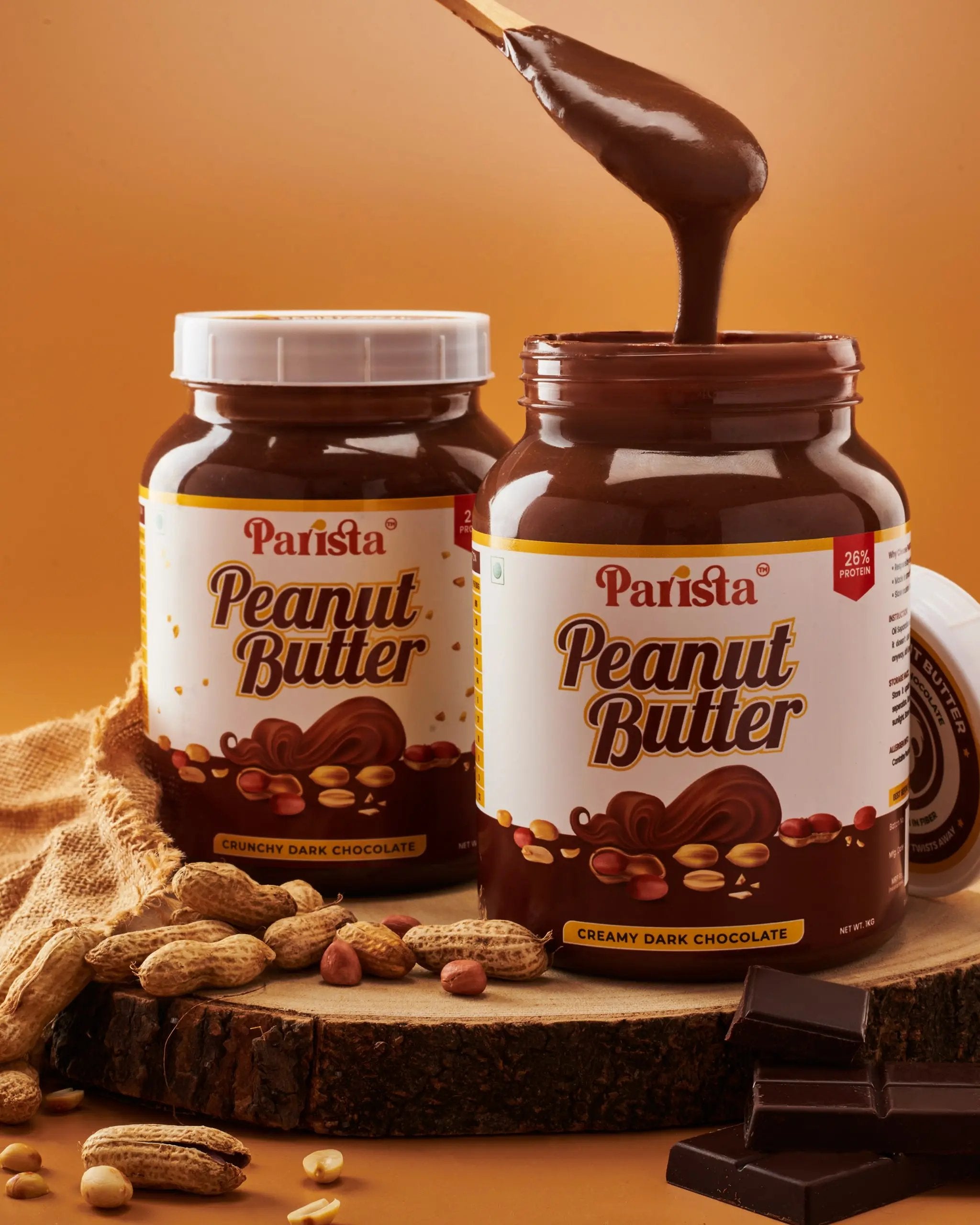 DARK CHOCOLATE PEANUT BUTTER – Parista Peanut Butter
