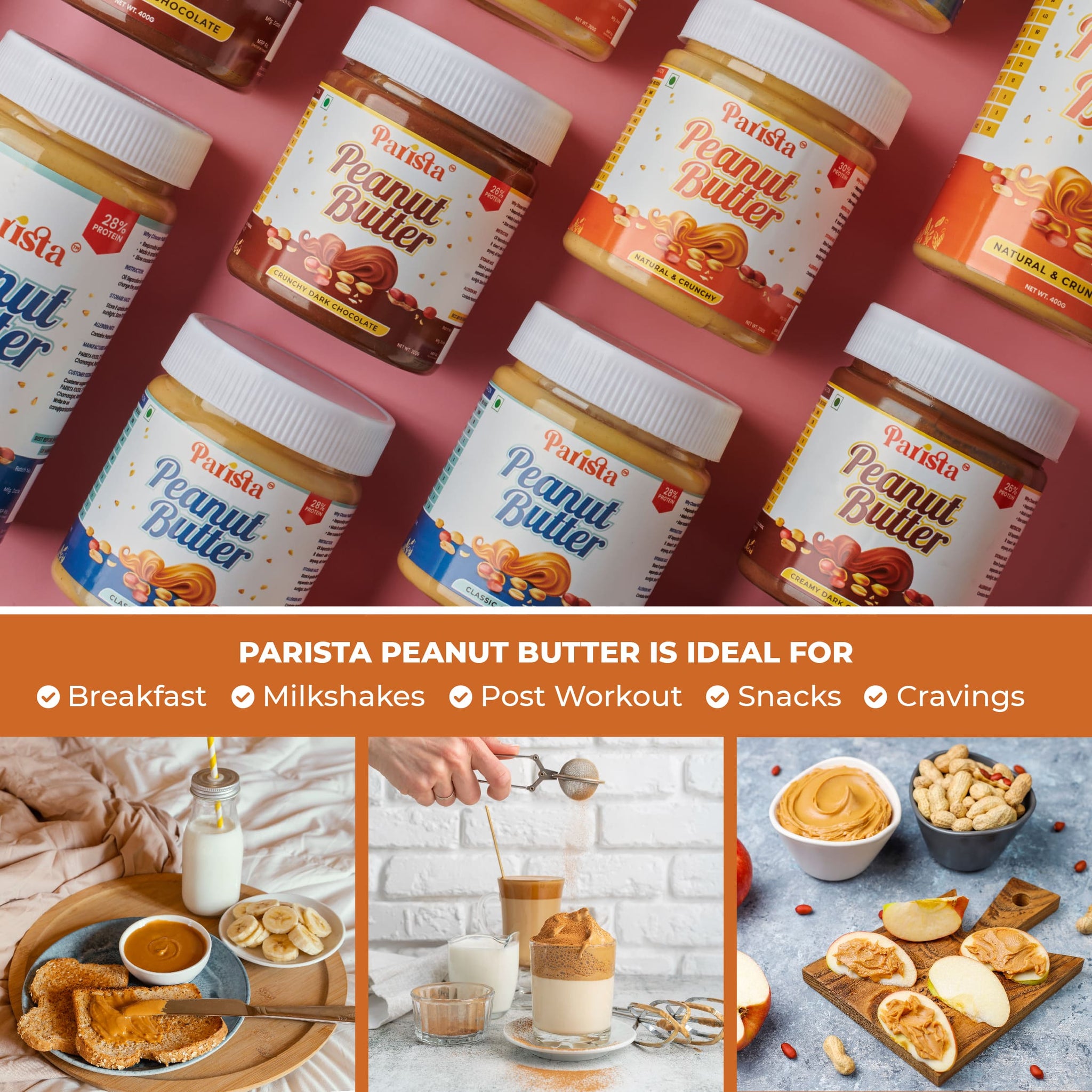 Natural & Creamy Peanut Butter – Parista Peanut Butter